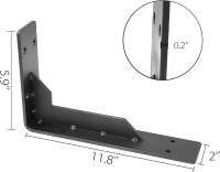 China Heavy Duty Countertop Support Brackets 8-18 inch Standard 330 lb Load Iron Shelf Brackets for sale