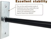 China Coated PVC Hose Rim Holder Set Wall Mount for Car Rims Powder Coating Tyre Holder for sale