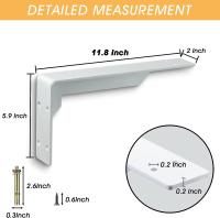China Heavy Duty Countertop Support Brackets 8-18 inch Standard 330 lb Load Iron Shelf Brackets for sale