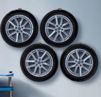 China Coated PVC Hose Rim Holder Set Wall Mount for Car Rims Powder Coating Tyre Holder for sale