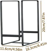 China Metal Dish Organizer Stand for Kitchen Counter Black White 6.4 L x 4.5 W x 7.9 H inch for sale