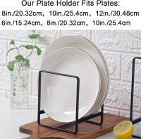 China Metal Dish Organizer Stand for Kitchen Counter Black White 6.4 L x 4.5 W x 7.9 H inch for sale