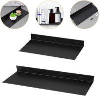 China Black Wall Mounted Single-side Bracket Shelves Rack Storage Display Stand for Bathroom for sale