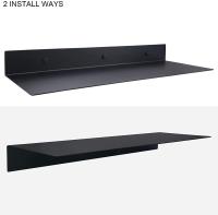 China Black Wall Mounted Single-side Bracket Shelves Rack Storage Display Stand for Bathroom for sale