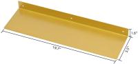 China Wall Mounted Bathroom Shelf Bookcase with Gold Powder Coating and Single-side Bracket for sale
