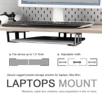 China Under Desk Laptop Mount Metal Under Table Desk Holder for Laptop Keyboard Triangle Bracket for sale