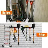China Space-Saving Garden Tool Hangers for Garage Wall Mount Store Yard Tools Shovels Rakes for sale