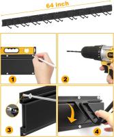 China Space-Saving Garden Tool Hangers for Garage Wall Mount Store Yard Tools Shovels Rakes for sale