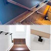 China Wall Mounted Stair Support for Wood Railings 12.5 x 3.8 x 5.5cm Sturdy Handrail Bracket for sale