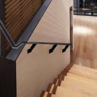 China Wall Mounted Stair Support for Wood Railings 12.5 x 3.8 x 5.5cm Sturdy Handrail Bracket for sale