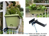 China Outside Mount Steel Deck Mount Planter Box Holder for Nonstandard Window Box Brackets for sale