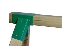 China Playhouse Square Beam Swing Corner Bracket Metal Swing Post Bracket Powder Coated for sale