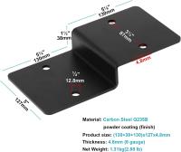 China Heavy Duty Steel Black Z Brackets 6