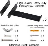 China Universal Deck Mount Planter Box Brackets 6-12 Inches Adjustable for Outdoor Hanging for sale