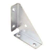 China Customized Wooden Brackets 2mm Thickness Silver White Flat Triangle Steel Corner Brace for sale