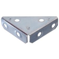 China Customized Wooden Brackets 2mm Thickness Silver White Flat Triangle Steel Corner Brace for sale