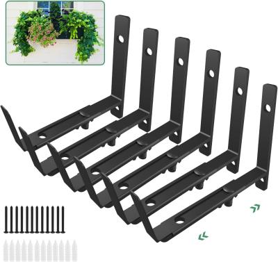 China Adjustable Planter Box Shelving Brackets 8.5*8*3.5inch Perfect for Patio Window Fence for sale