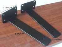 China Heavy Duty 1/5 Inch Thick L Bracket For Shelves Shelf Bracket Hardware for sale