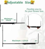China Adjustable Planter Box Shelving Brackets 8.5*8*3.5inch Perfect for Patio Window Fence for sale
