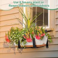 China Adjustable Planter Box Shelving Brackets 8.5*8*3.5inch Perfect for Patio Window Fence for sale