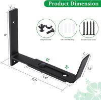 China Adjustable Planter Box Shelving Brackets 8.5*8*3.5inch Perfect for Patio Window Fence for sale
