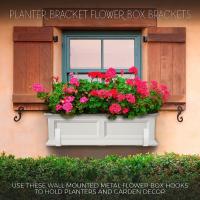 China Adjustable Planter Box Shelving Brackets 8.5*8*3.5inch Perfect for Patio Window Fence for sale
