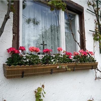 China Offered Adjustable Wall Mount Flower Box Holder for Planter Box Depth 6 to 12 Inches for sale