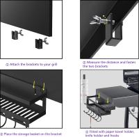 China Space Saving Grill Caddy with Paper Tower and Knife Holder Installation Type Hook for sale
