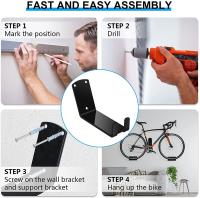 China Secure Bike Pedal Suspension Rack for E-Bikes and MTB Road Bikes Black Steel Material for sale