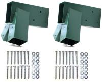 China Stable and Sturdy Green Coated A-Frame Swing Set Bracket for 2 4x4 Legs and 1 4x6 Beam for sale