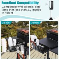 China Space Saving BBQ Accessories Storage Metal Outdoor Grill Caddy with Non-folding Rack for sale