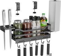 China Outdoor Grill Caddy Space Saving BBQ Accessories Storage Box Tool Holder Clamp Mount Griddle Caddy for sale
