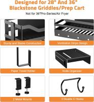 China Outdoor Grill Caddy Space Saving BBQ Accessories Storage Box Tool Holder Clamp Mount Griddle Caddy for sale
