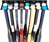 China 16 Bat Metal Baseball Bat Rack Holder for Wall Mount Sports Equipment Storage for sale