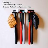 China 16 Bat Metal Baseball Bat Rack Holder for Wall Mount Sports Equipment Storage for sale