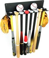 China 16 Bat Metal Baseball Bat Rack Holder for Wall Mount Sports Equipment Storage for sale