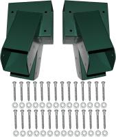 China 305x92mm Green Coating Metal Steel Swing Set Brackets with Heavy Duty A-Frame Design for sale
