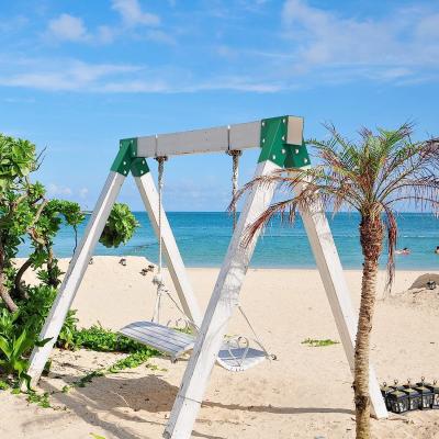 China Green Swing Set Brackets Heavy Duty Steel A-Frame Hardware with Wood Screws Washers for sale