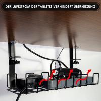 China Power Strip Wire Tray 2-in-1 Wire Holder with Sustainable Cable Clips and Cable Ties for sale