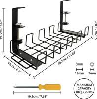China Power Strip Wire Tray 2-in-1 Wire Holder with Sustainable Cable Clips and Cable Ties for sale