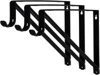 China Closet Shelf Brackets with Rod Holder Wall Mount Hanger Pole Support 10.8*10.8*1inch for sale