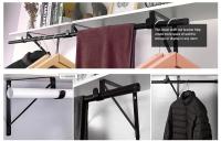 China Closet Shelf Brackets with Rod Holder Wall Mount Hanger Pole Support 10.8*10.8*1inch for sale