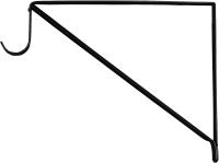 China Black Heavy Duty Closet Rod Shelf Brackets Clothes Hanger Pole Support Bracket Offered for sale