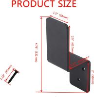 China 125*76mm Heavy Duty Steel Black Z Bracket Beam Support for Outdoors Wooden Frame Fixing for sale