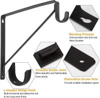 China 10.8*10.8*1inch Steel Closet Rod Holders for Hanging Clothes Standard Support Bracket for sale