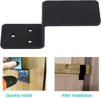 China 4pcs Heavy Duty Steel Black Z Bracket Beam Support for Fixing Wooden Frame Outdoors for sale