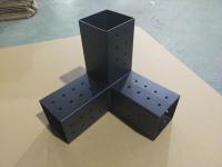 China 6*6 Coated Post Anchor for Wood Post Support and Square Plate Post Bracket Equipment for sale