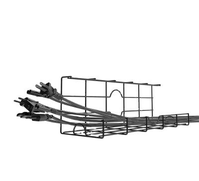 China Sturdy Table Cable Holder Power Coated Under-Desk Cable Duct for Desk Organization for sale