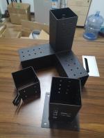China 6*6 Coated Post Anchor for Wood Post Support and Square Plate Post Bracket Equipment for sale