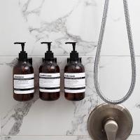 China Space-Saving Adhesive Bottle Holder for Shampoo Set of 2 Behind Doors/On Walls for sale